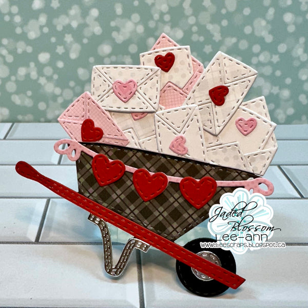 Wheelbarrow Dies: Love Mail Add Ons - Jaded Blossom