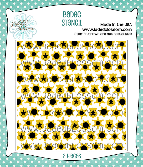 Badge Stencil - Jaded Blossom