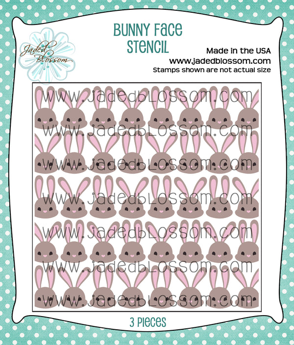 Bunny Faces Stencil - Jaded Blossom