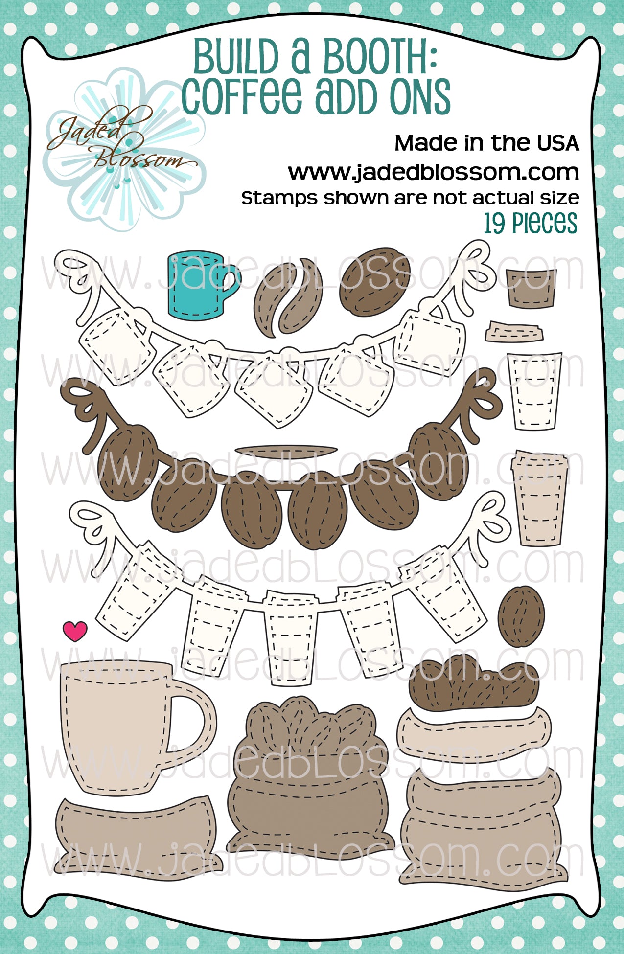 Build a Booth Die: Coffee Add Ons - Jaded Blossom