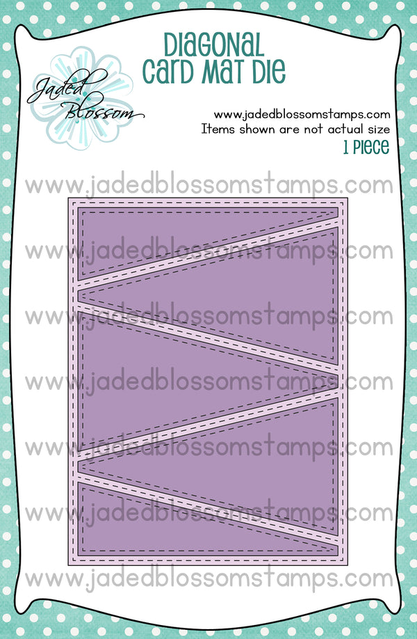 Diagonal Card Mat Die - Jaded Blossom