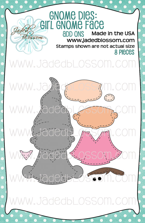 Gnome Dies: Girl Gnome Face Add Ons - Jaded Blossom