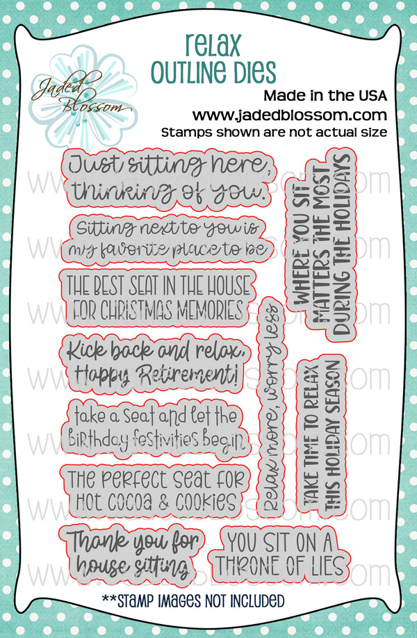 Relax Outline Dies - Jaded Blossom