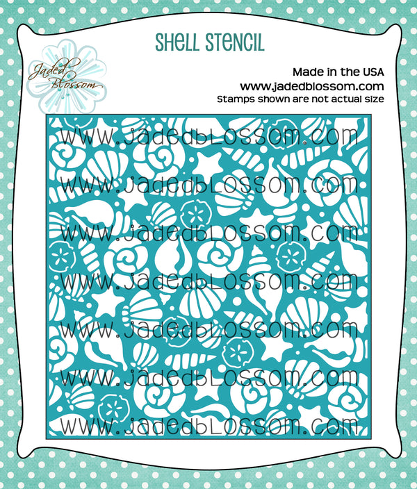 Shell Stencil - Jaded Blossom